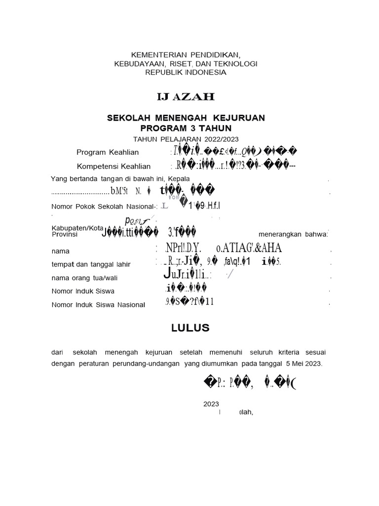 Ijazah, Sertifikat Dan KTP Naldy Satiagraha | PDF