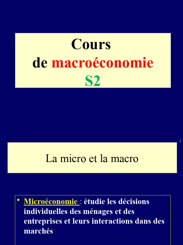 Macro S2 | PDF | Produit intérieur brut | Macroéconomie