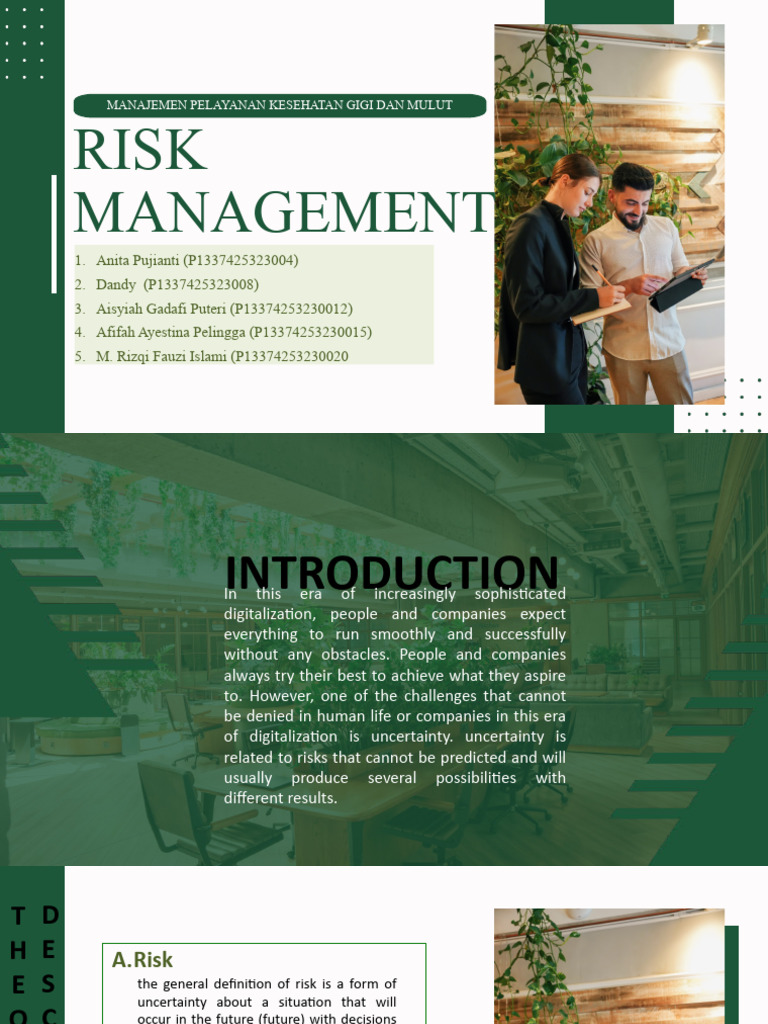 Kelompok 1 Risk Management | PDF | Risk | Risk Management