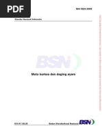 Standar Mutu Karkas Daging Ayam SNI 3924 | PDF