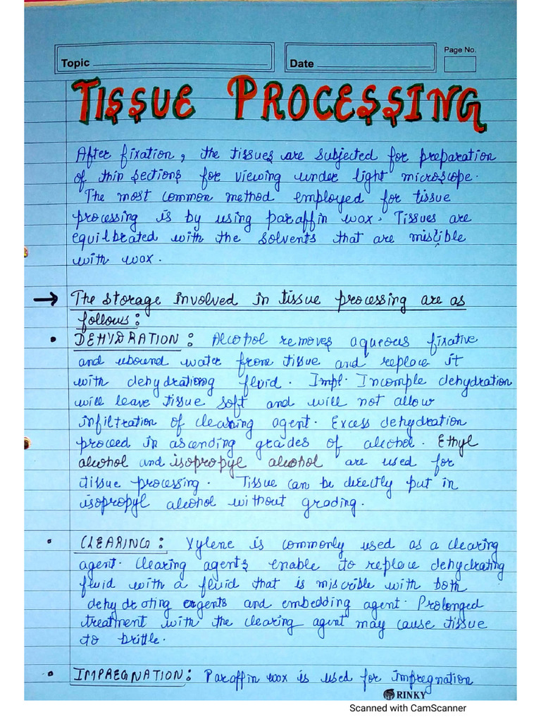 tissue processing | PDF