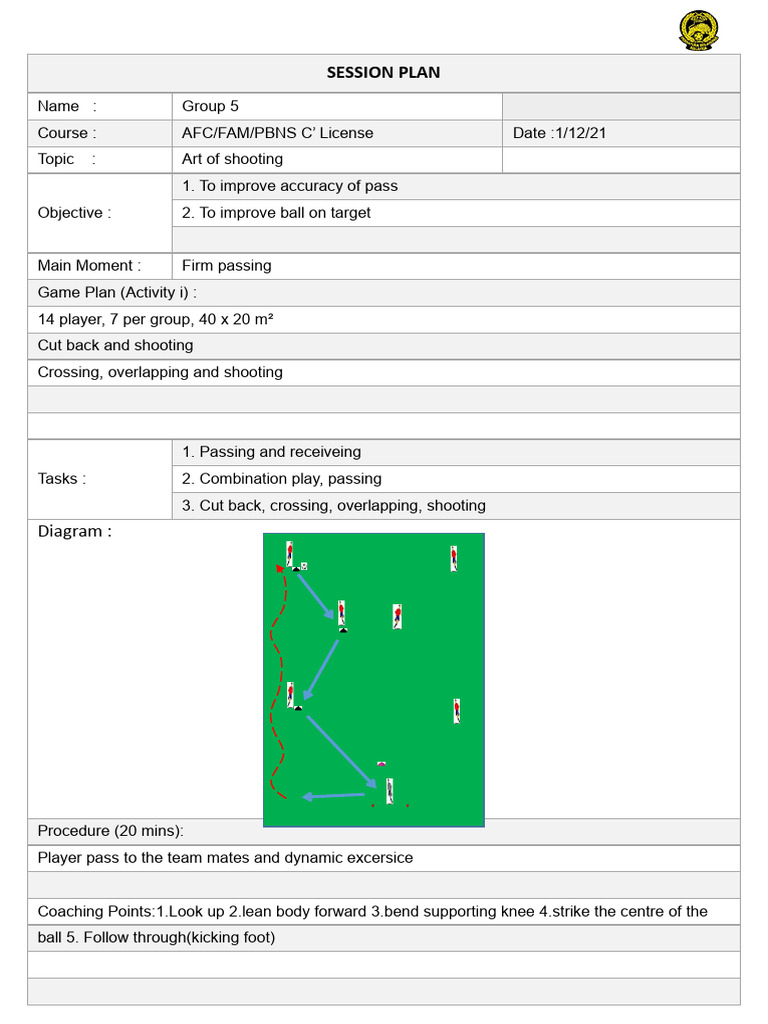 Session Plan Shooting | Download Free PDF | Sports Rules And ...