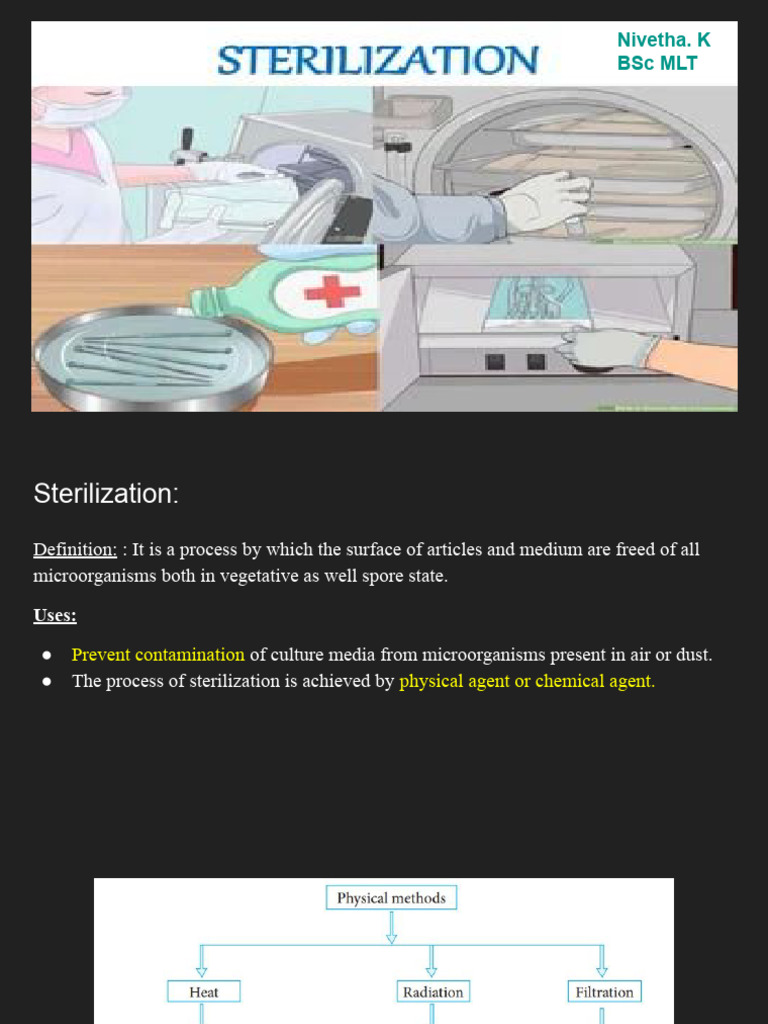 Sterilization | PDF | Disinfectant | Sterilization (Microbiology)