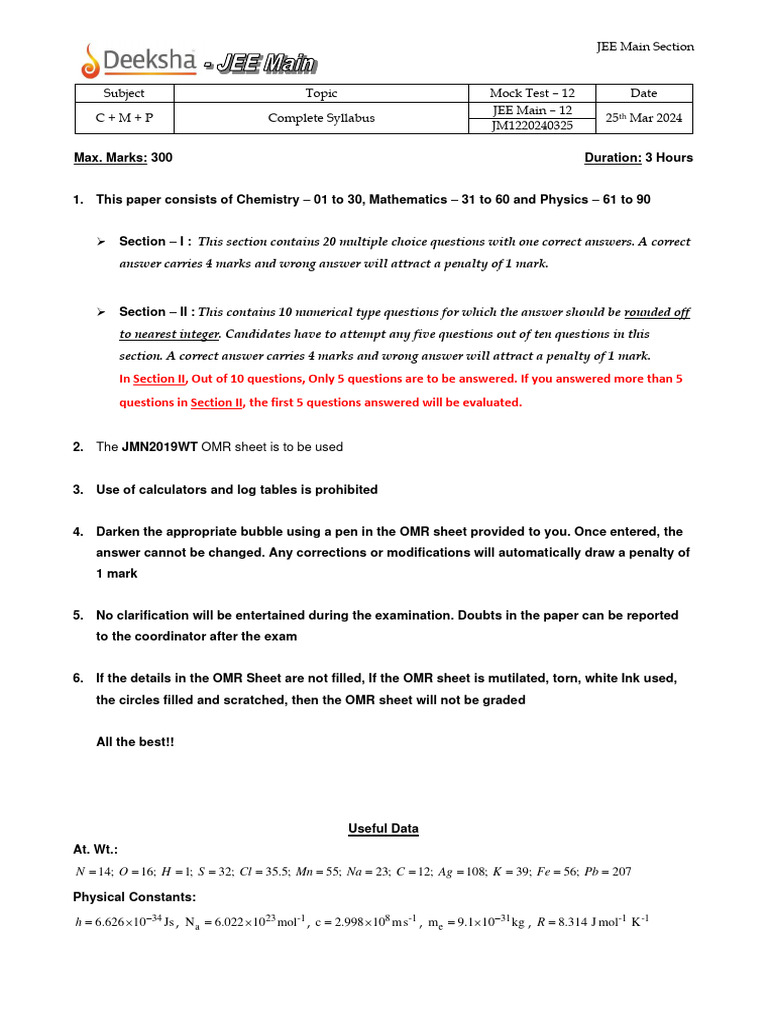 12 JMN MT 12 C+M+P Solutions m2 | PDF