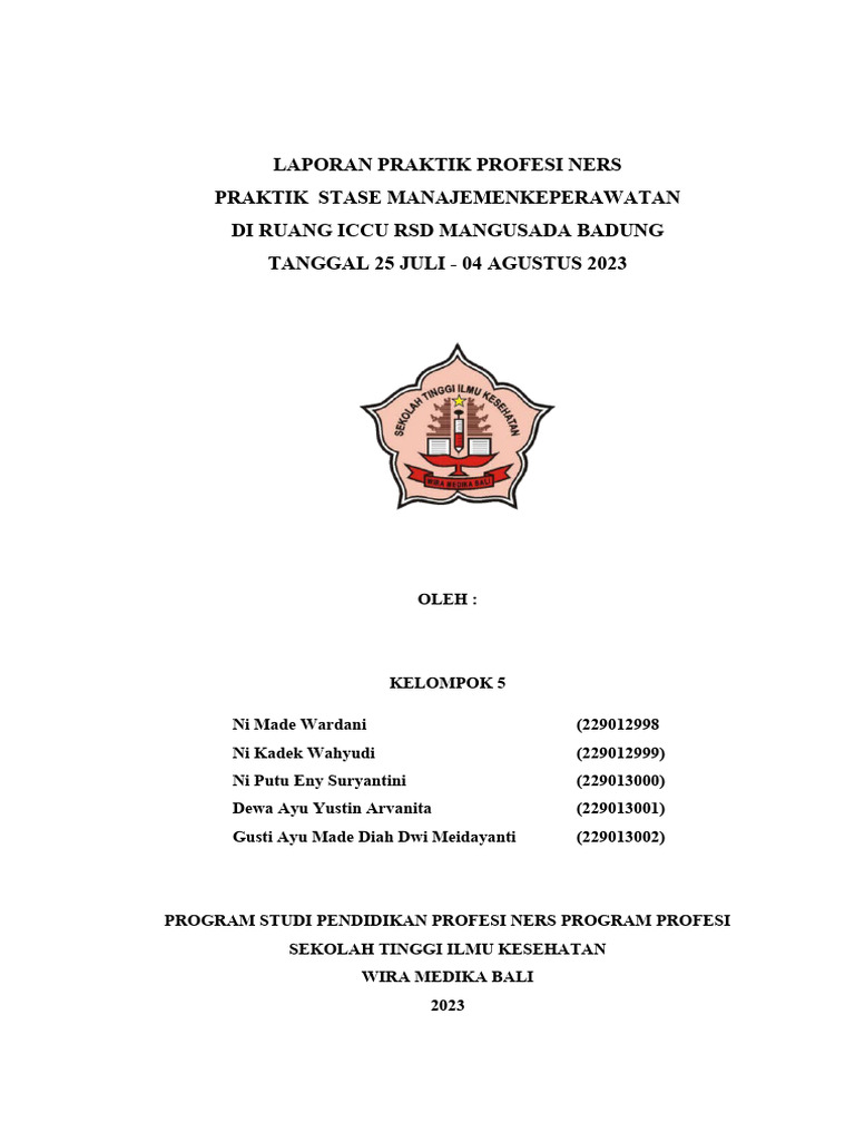 Laporan Praktik Ners di RSD Mangusada | PDF