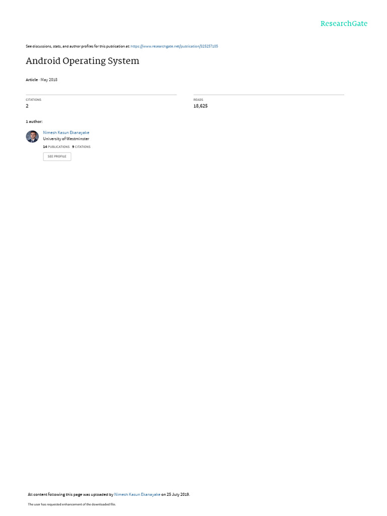 Android Operating System | Download Free PDF | Android (Operating System) | Scheduling (Computing)