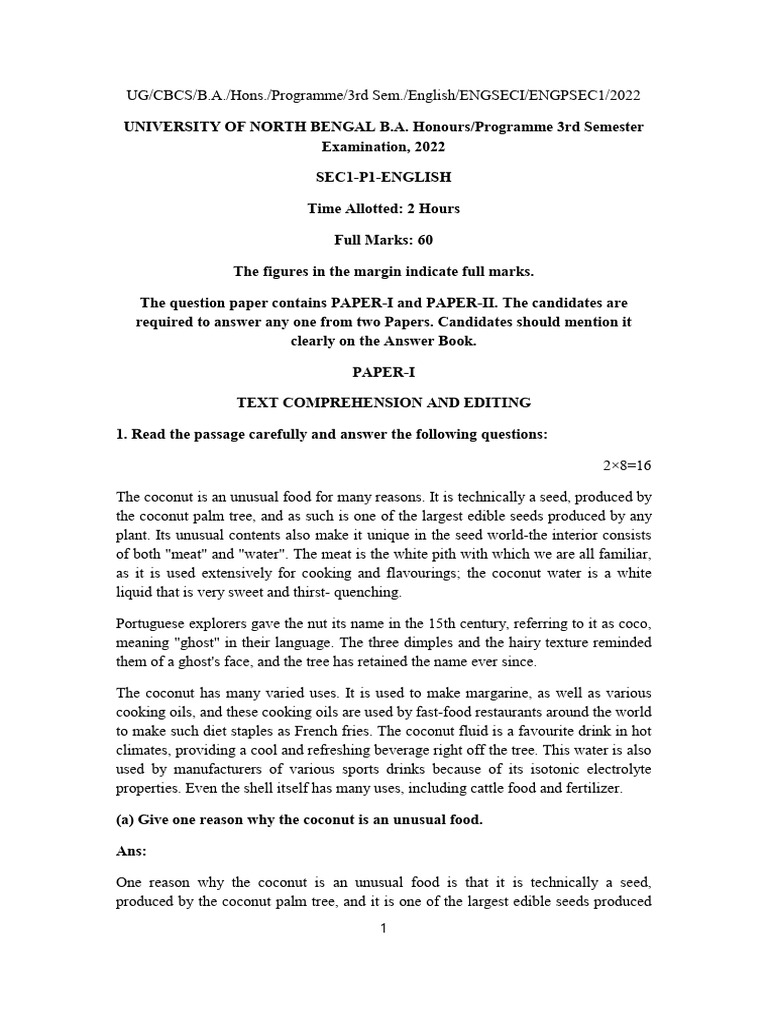 2022 SEC 1 English | PDF | Proofreading | Editing