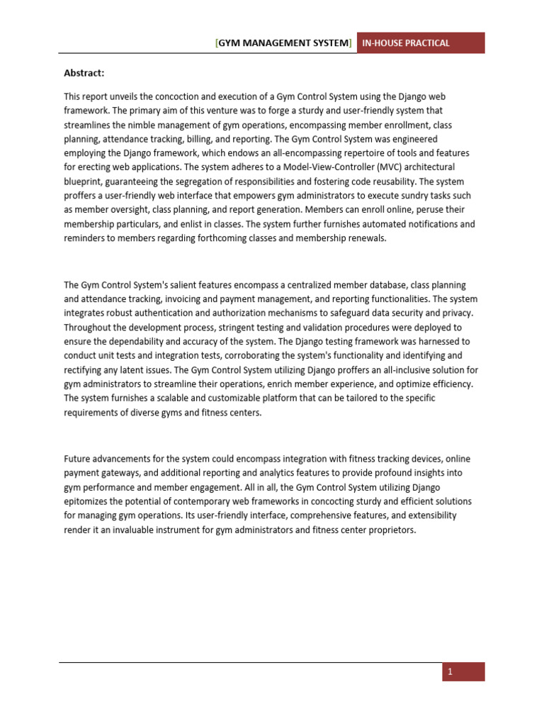 Comprehensive Gym Management System | PDF | Bootstrap (Front End ...