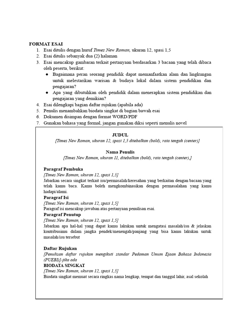 Format Penulisan | PDF