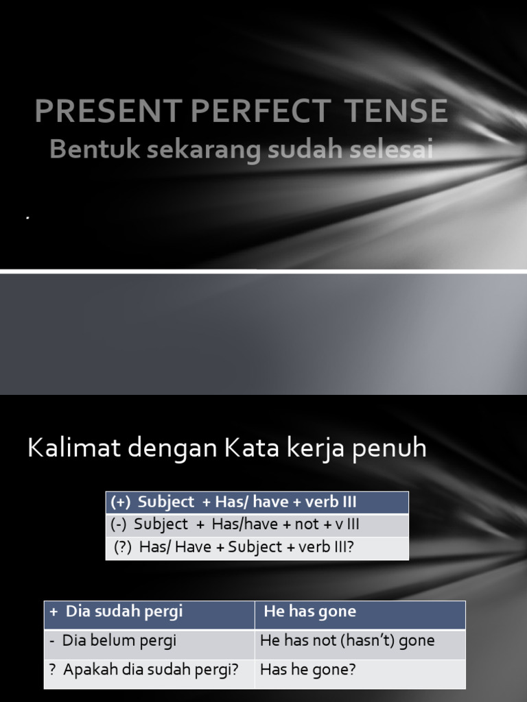 Present Perfect Tense | PDF | Linguistic Morphology | Language Mechanics