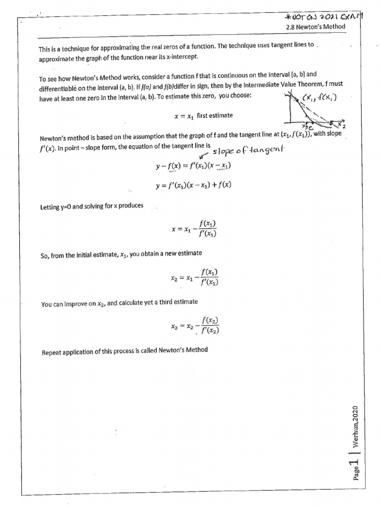 Newtons Method | PDF Newtons Method | PDF