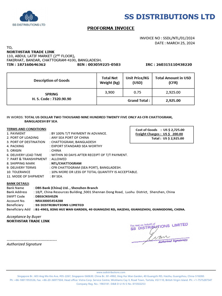 Proforma Invoice 4 | Download Free PDF | Economies