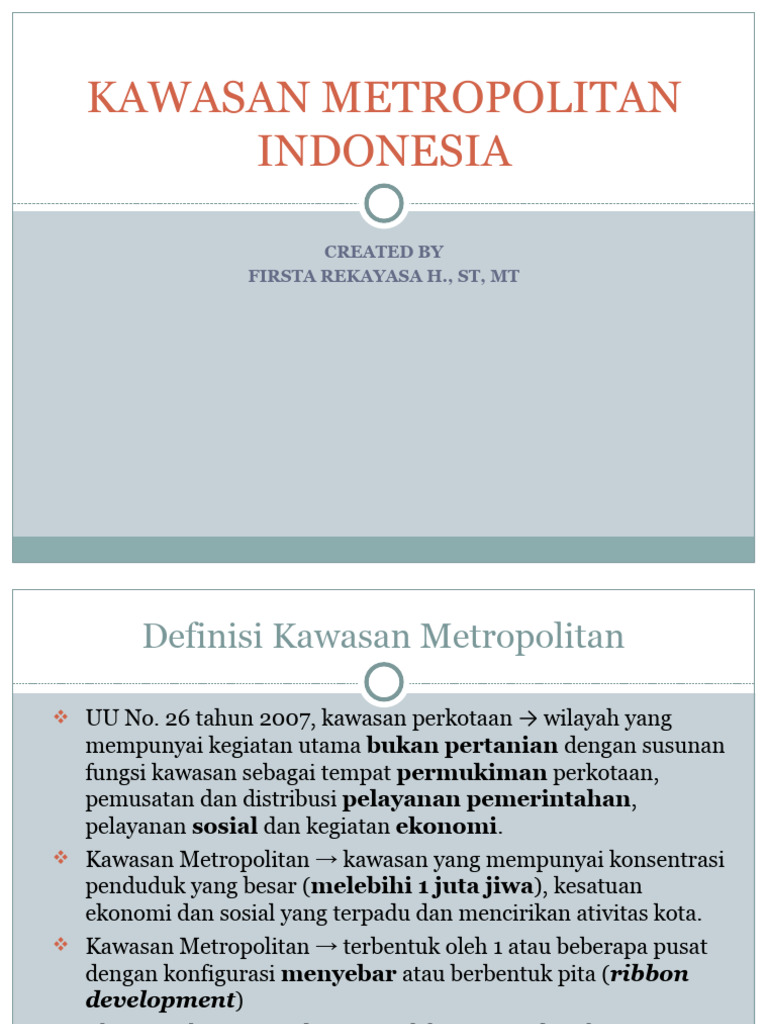 Kawasan Metropolitan Indonesia | PDF