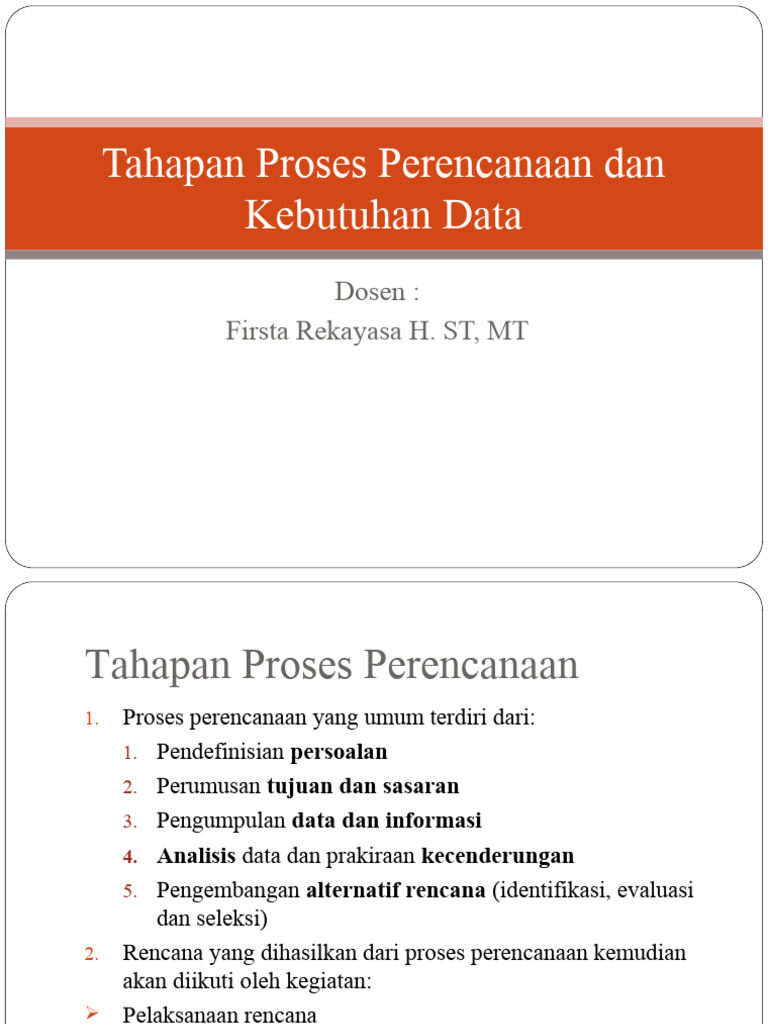 Tahapan Proses Perencanaan Rasional | PDF