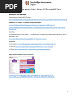 Cambridge A1 Movers Practice Tests | PDF | Learning