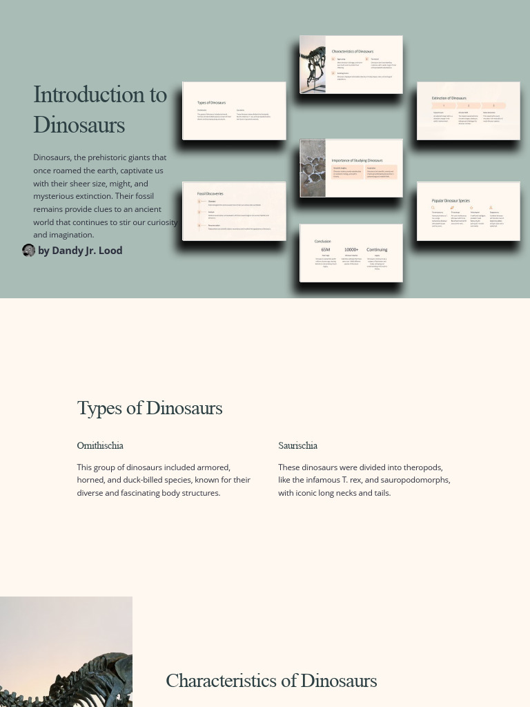 (Sample slide 1) Introduction-to-Dinosaurs | PDF | Dinosaurs ...