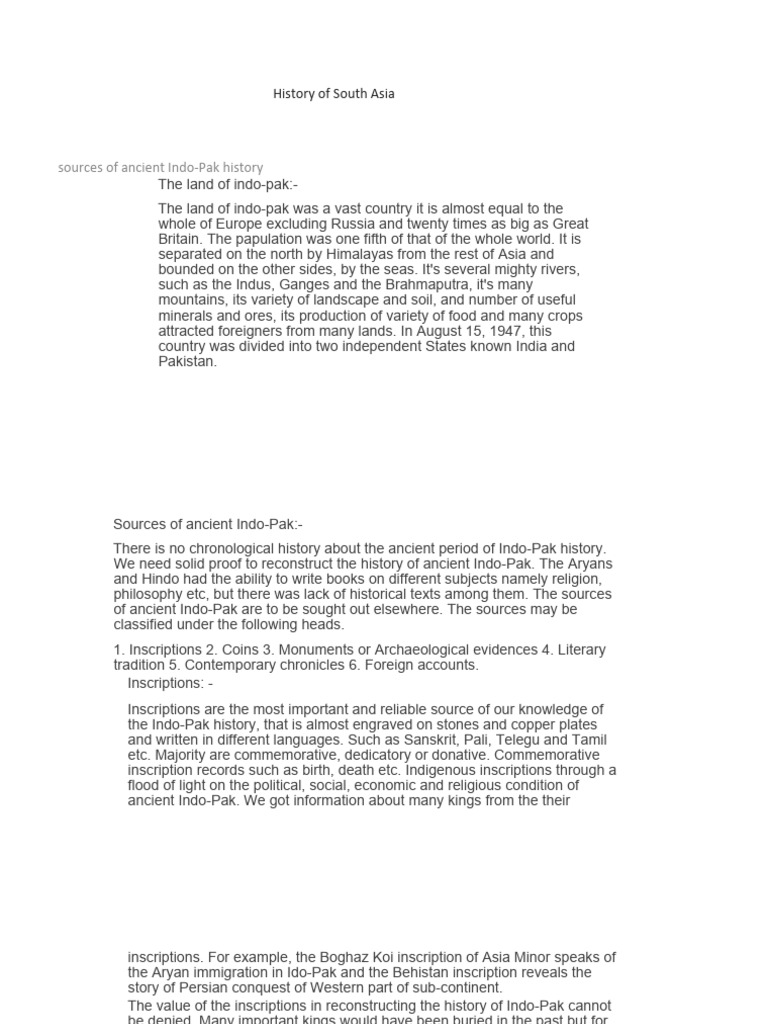 History of South Asia | PDF | Epigraphy | Ashoka