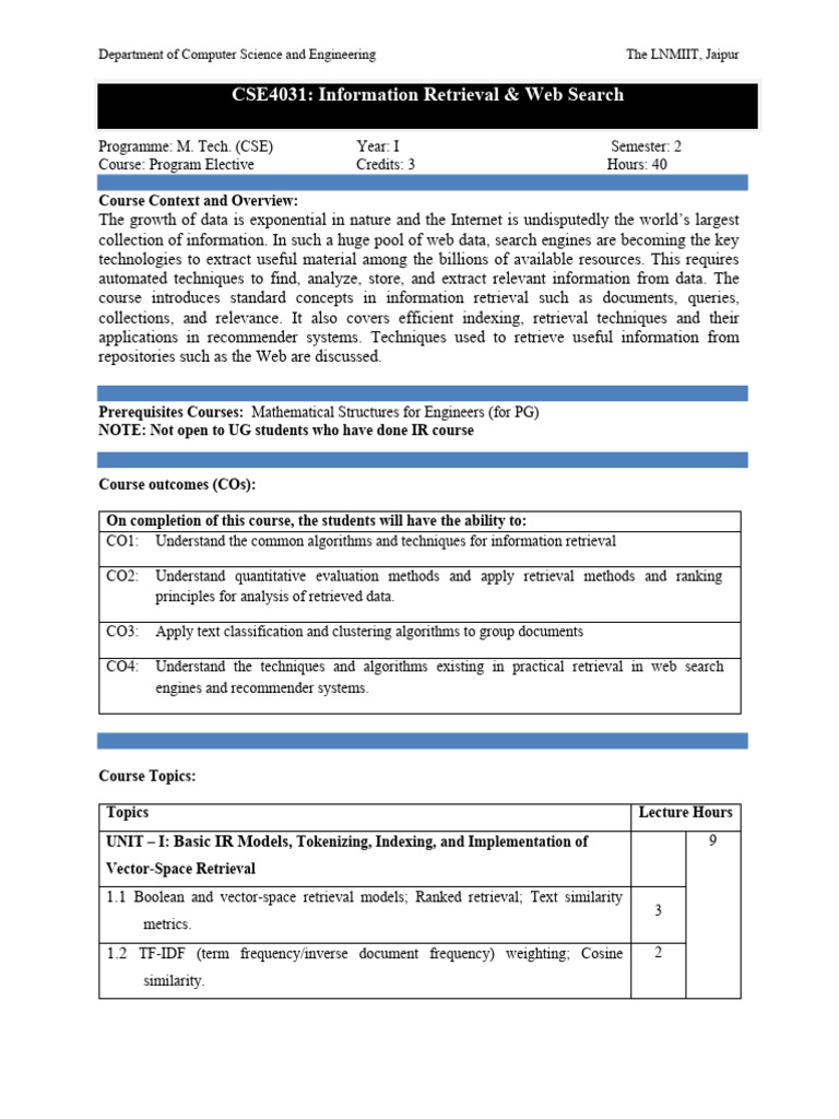 Cif Irws | PDF | Information Retrieval | Search Engine Indexing