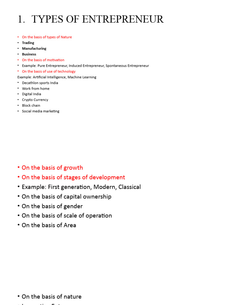 CH - No.2 Types of Entrepreneurship | PDF | Entrepreneurship | Social ...