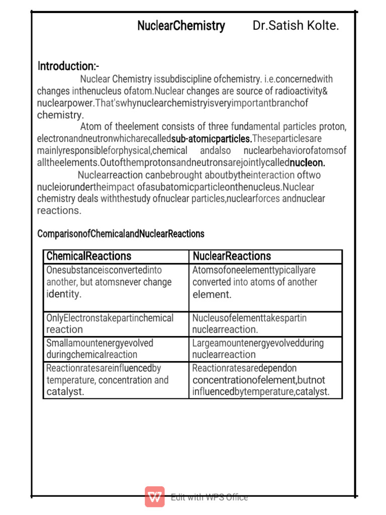 Understanding Nuclear Chemistry Basics | PDF