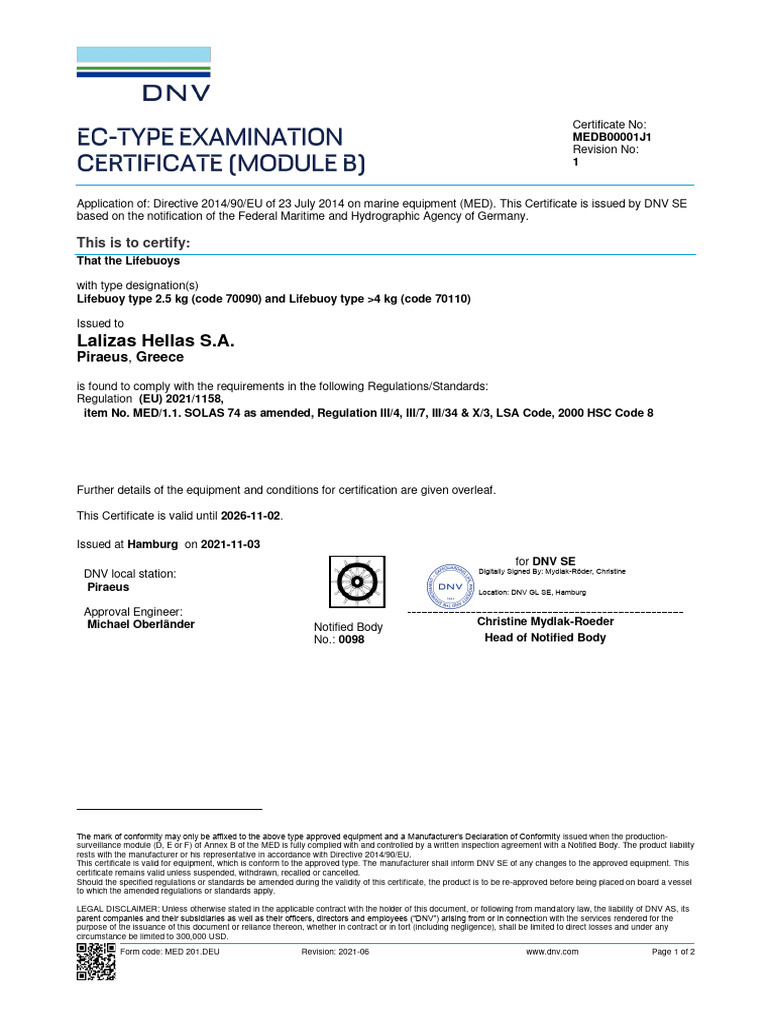 Lifebuoy Ring SOLAS MED 2.5Kg and 4 KG W-Retroreflective Tape | PDF | Technology & Engineering
