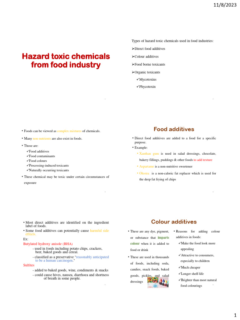 Food Additives | PDF | Mycotoxin