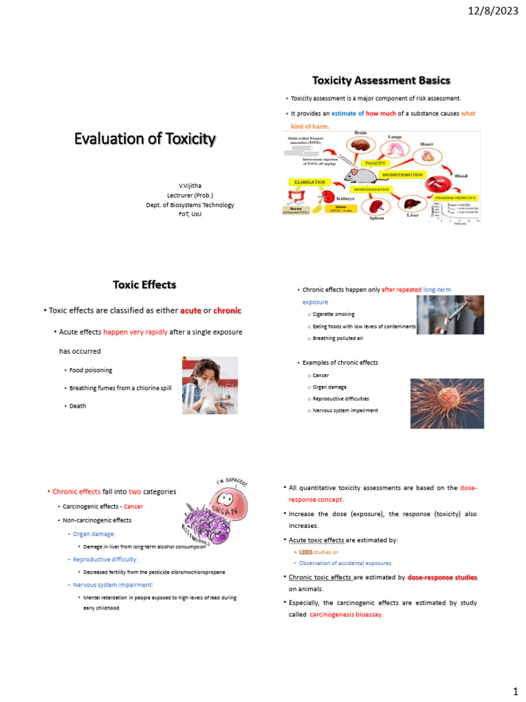 Evaluation of Toxicity | PDF | Toxicity | Hazards