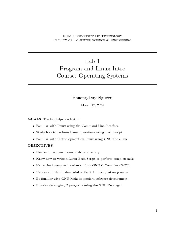Lab1 Linux And Program Pdf Command Line Interface Assembly Language 2460