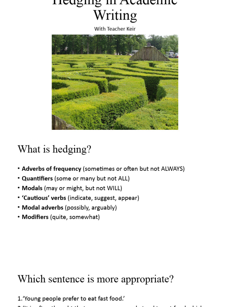 Academic Writing Hedging | PDF | Adverb | Languages