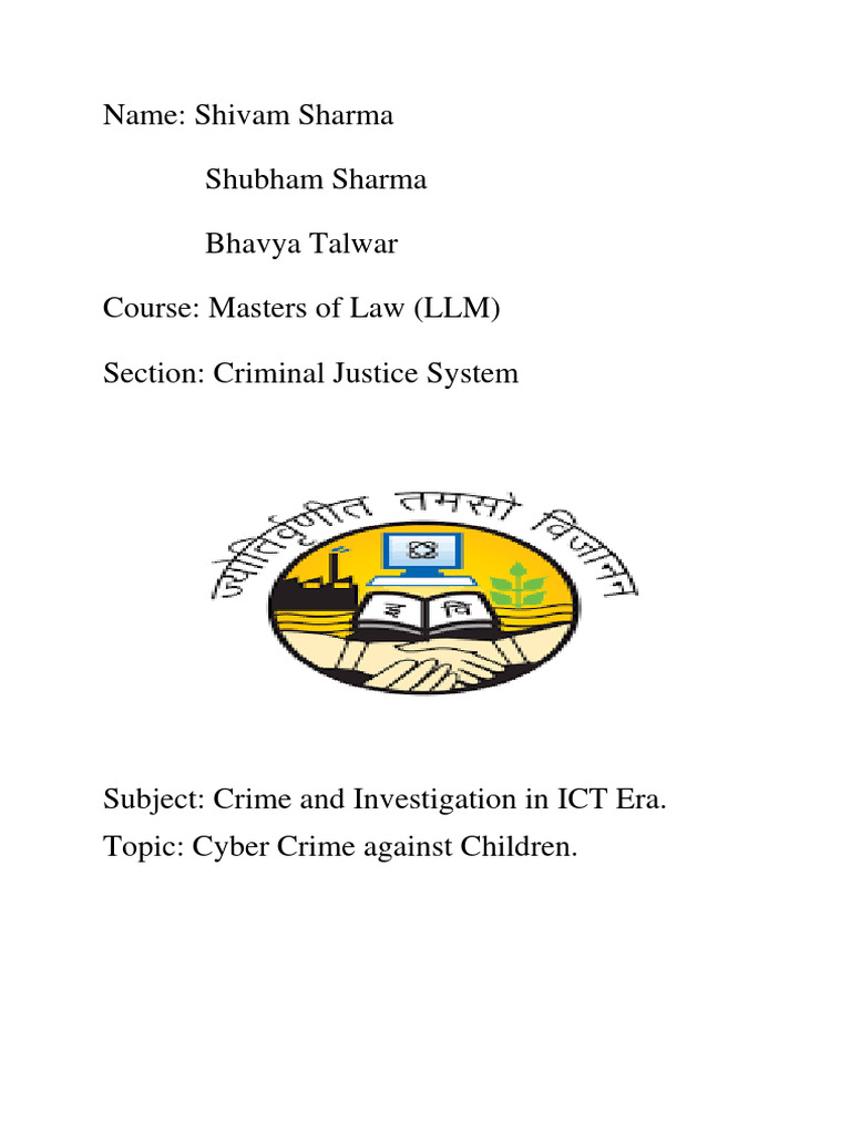 Research Paper Crime and Investigation in ICT Era. | PDF | Cybercrime ...
