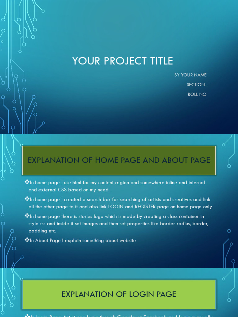 Project Presentation Overview | PDF