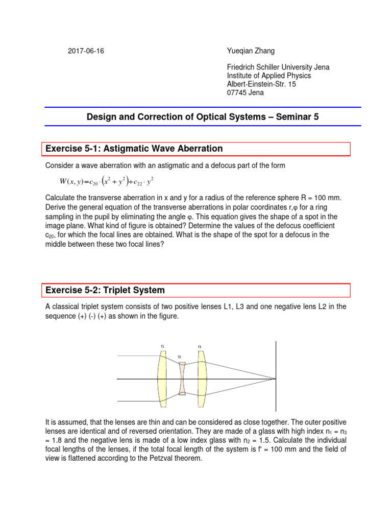 Optical Systems Seminar Guide | PDF | Electromagnetic Radiation | Optics