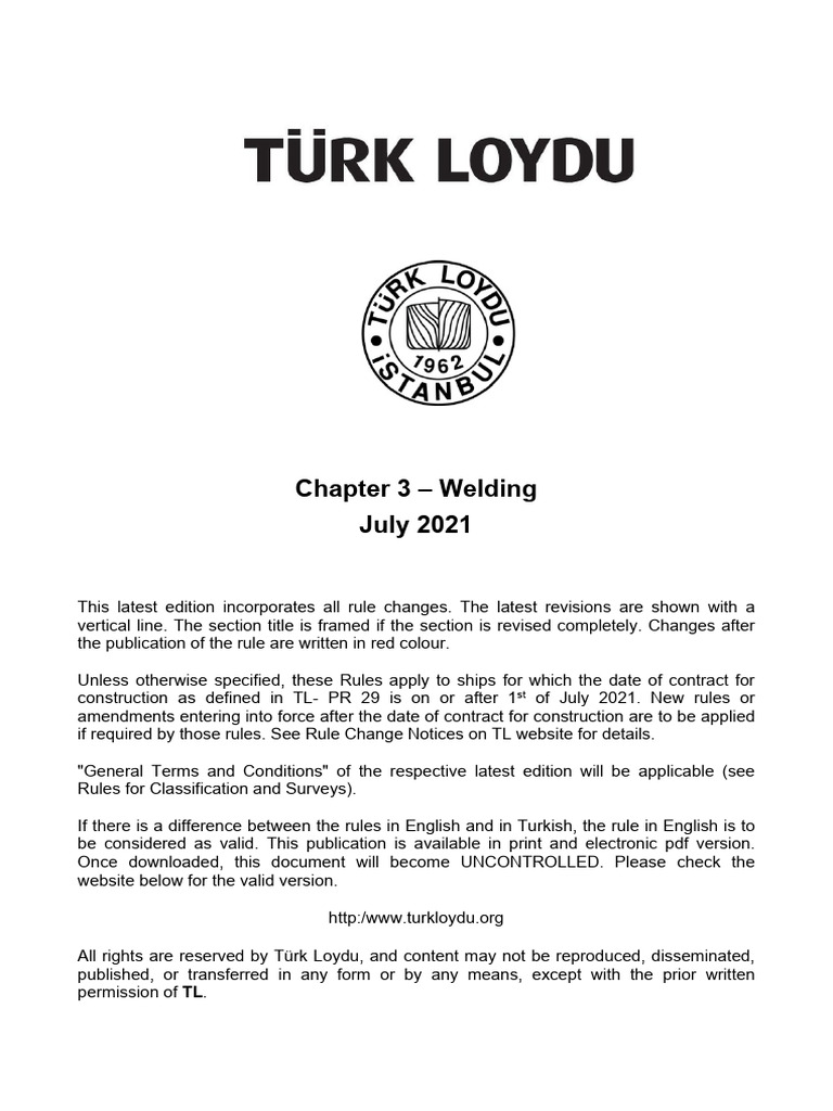 Türk Loydu Welding 2021 JULY | Download Free PDF | Welding | Construction