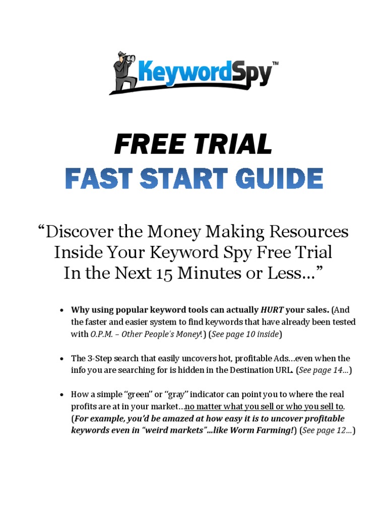 Free Trial: "Discover The Money Making Resources Inside Your Keyword ...