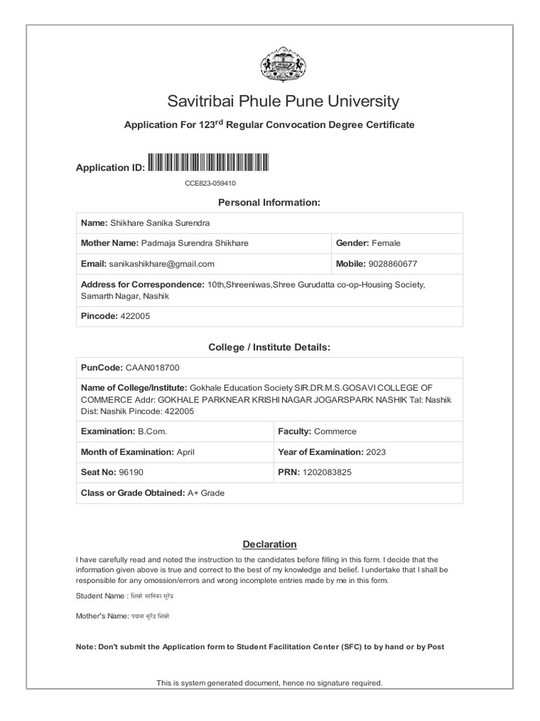 payment success Sppu | PDF