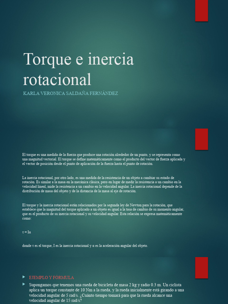 Torque e Inercia Rotacional | Descargar gratis PDF | Esfuerzo de ...