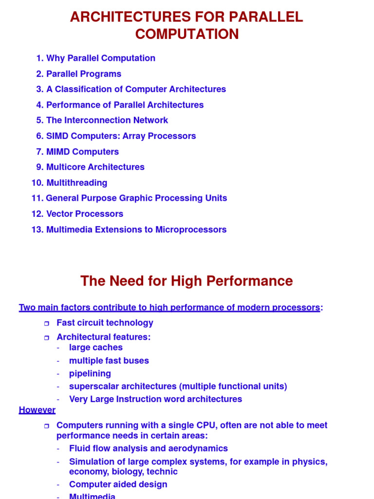 Lect11 12 Parallel Pdf Central Processing Unit Parallel Computing 7587