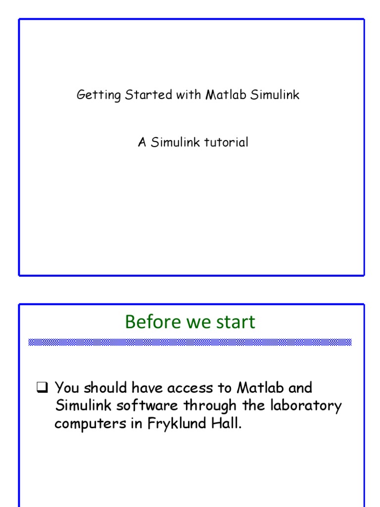 1 Matlab Simulink Tutorial 1 - 1st Order System | PDF | Mathematical ...
