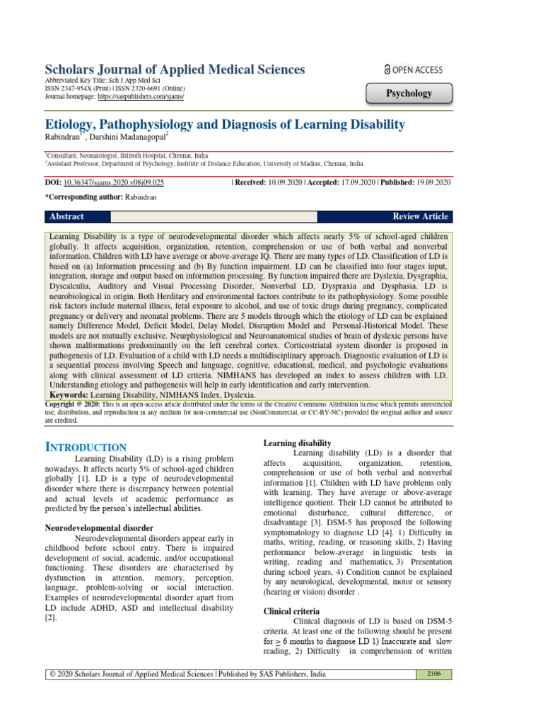 SLD 2 | PDF | Learning Disability | Dyslexia