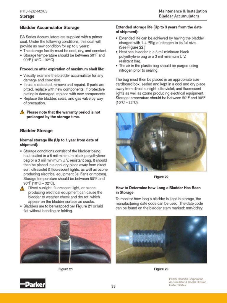 Bladder Storage Instructions | PDF | Ultraviolet | Ozone
