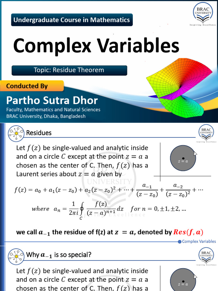 Understanding the Residue Theorem | PDF | Complex Analysis | Mathematical Concepts