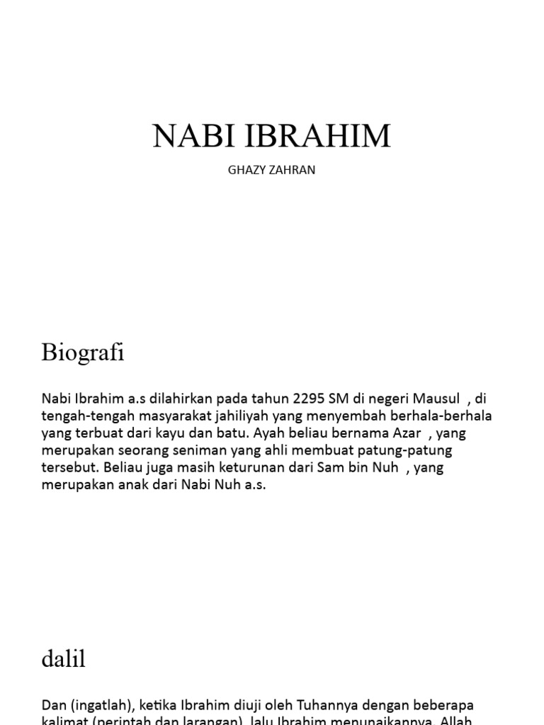 Nabi Ibrahim | PDF