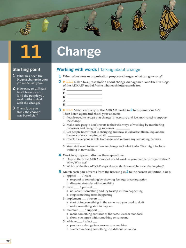 Unit 11. Change. Part 1 | PDF
