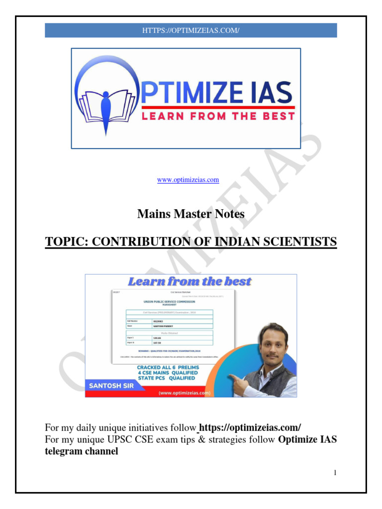 Contribution of Indian Scientists | PDF | Stars