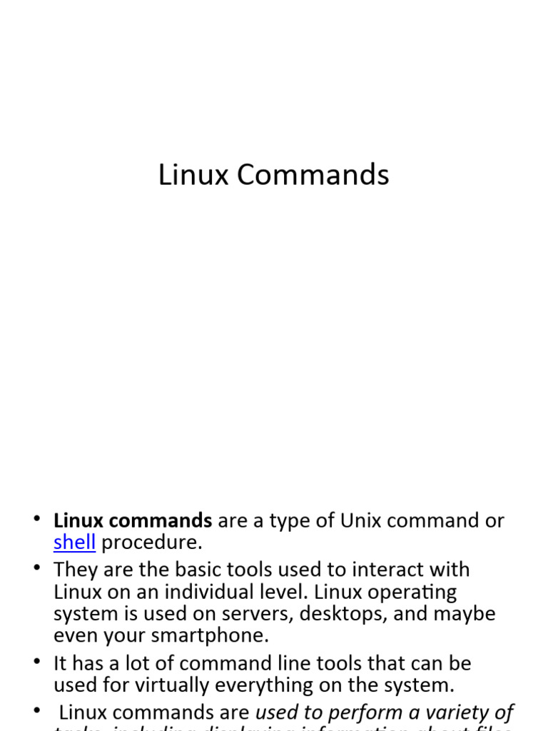 Linux Commands | Download Free PDF | Computer File | Directory (Computing)