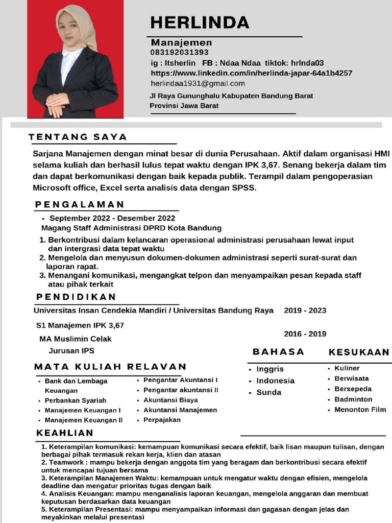 CV Administrasi | PDF