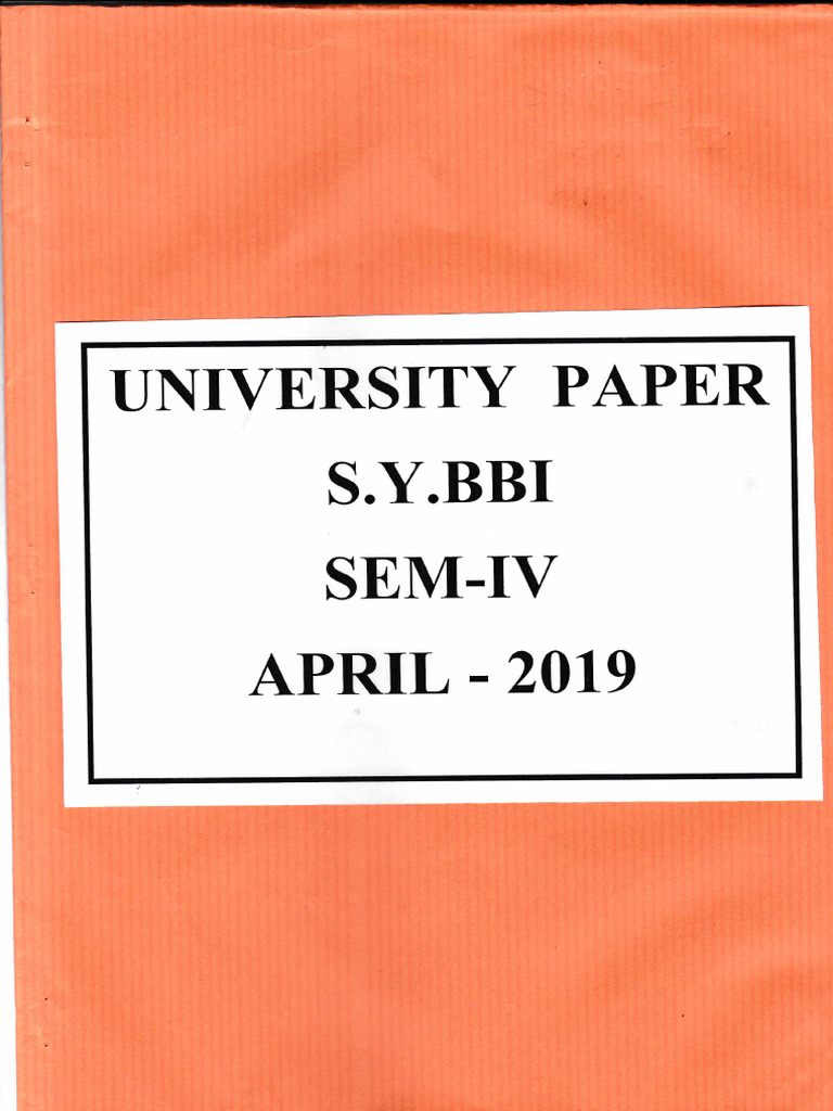 Sybbi Sem IV | PDF | Cheque | Personal Finance