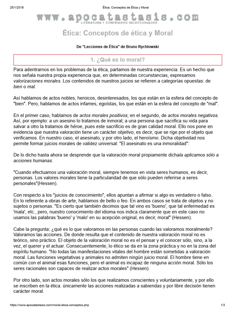 Ética_ Conceptos de Ética y Moral | PDF | Moralidad | Mal