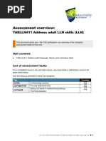 Language, Literacy and Numeracy (LLN) Test | PDF | Literacy | Cognition