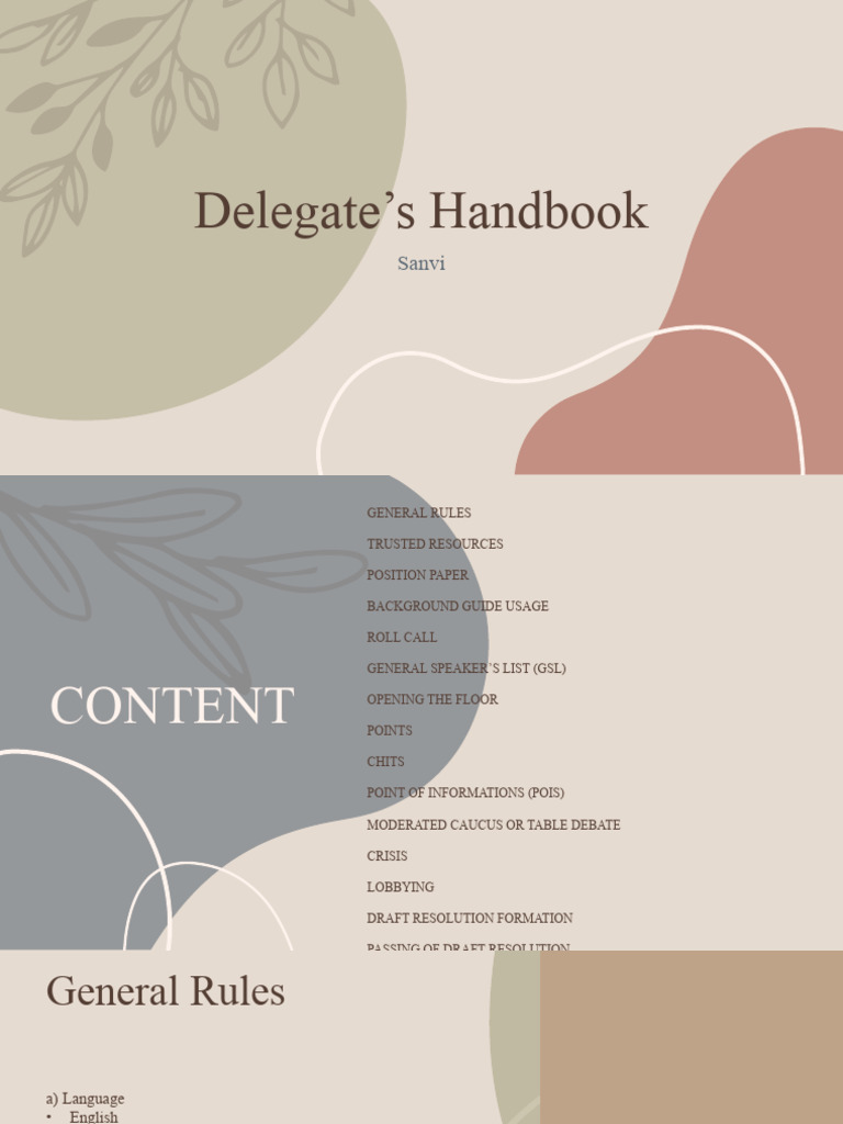 Delegate's Handbook | PDF | United Nations Security Council | United ...